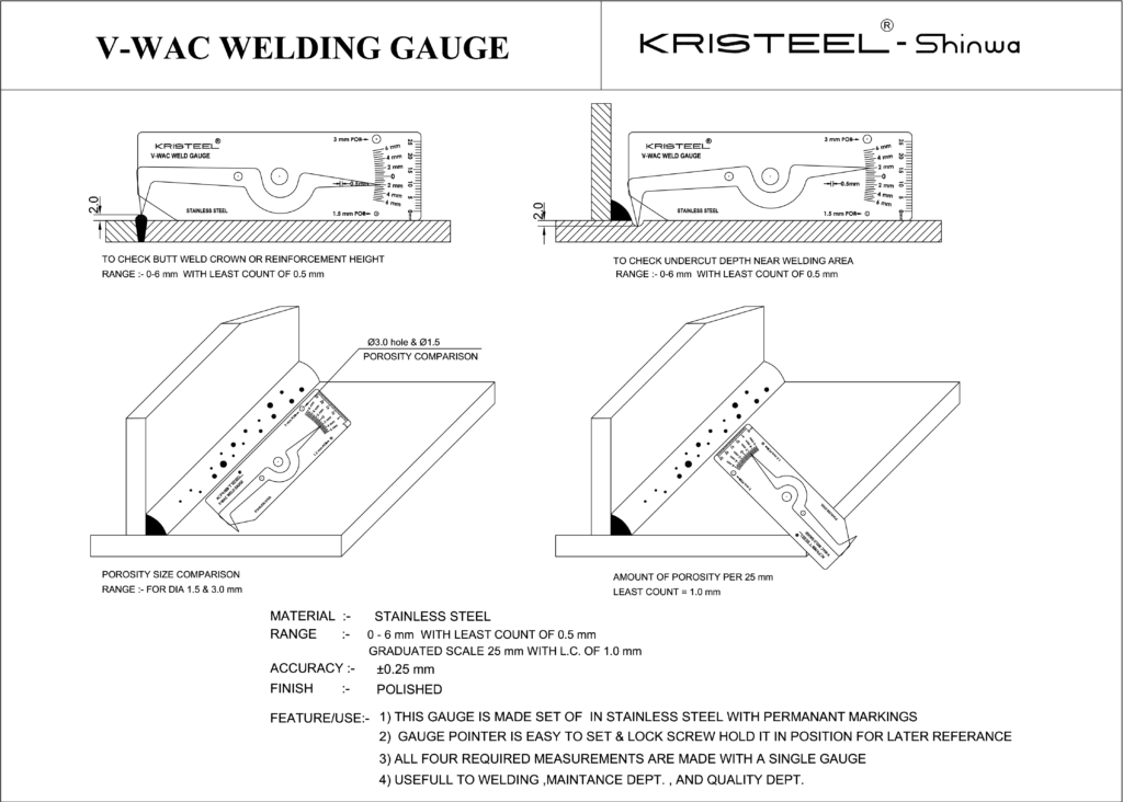 V Wac Weld Gauge | Weld Gauge | Engineering Gauges